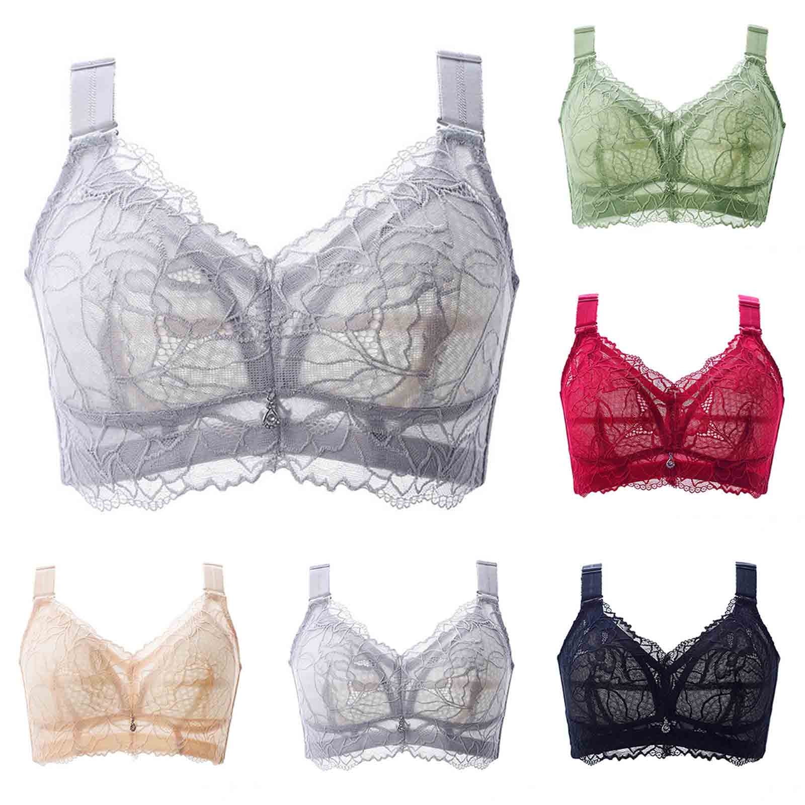 CFLVAEK Lace Bras for Women Plus Size Wirefree Lift Up Everyday Bras ...