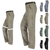 CFLVAEK Men's Convertible Cargo Tactical Pants Big and Tall Wide Leg Outdoor Hiking Pants Zip ...