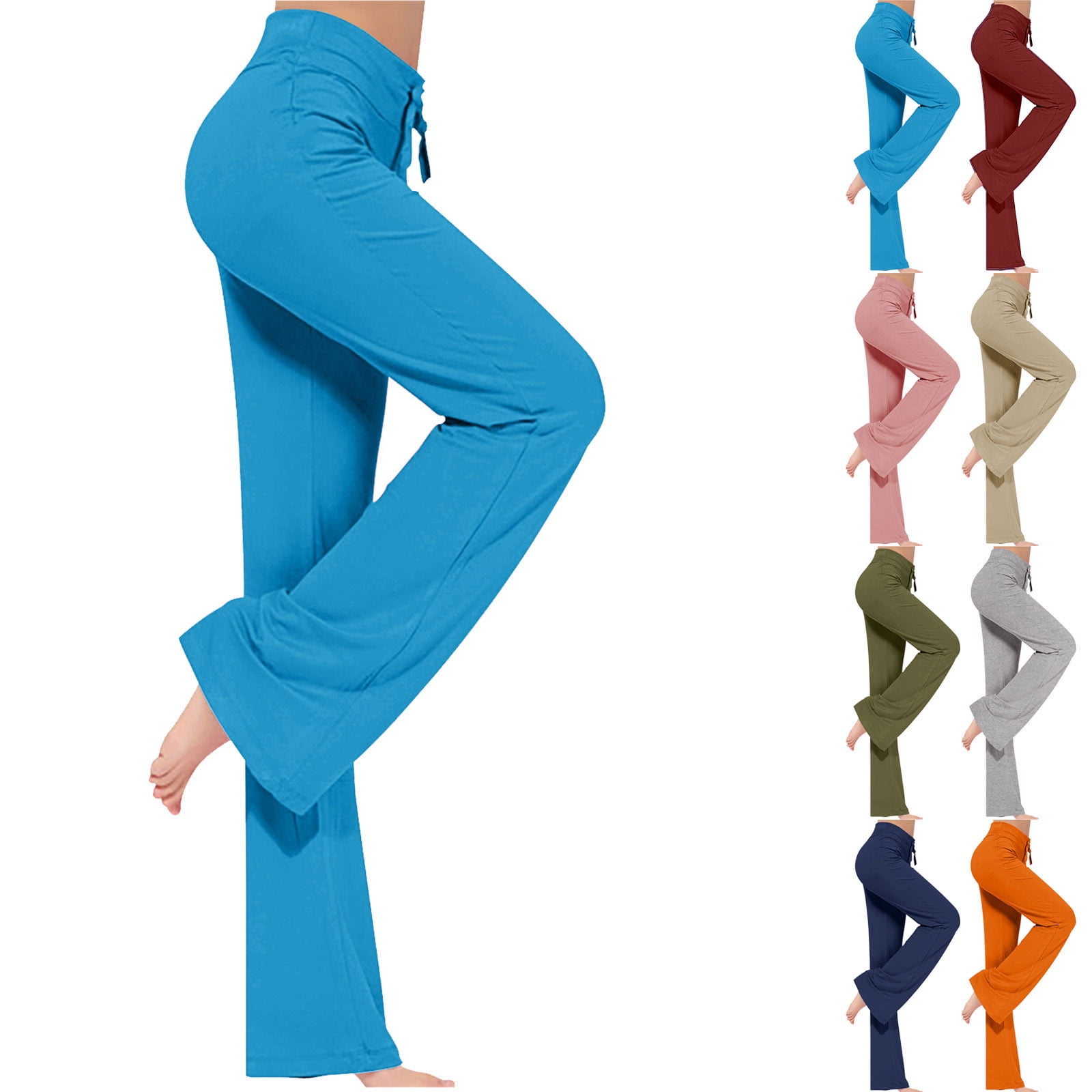 CFLVAEK Modal Pants for Women Plus Size Flare Bootcut Gym Yoga Leggings ...