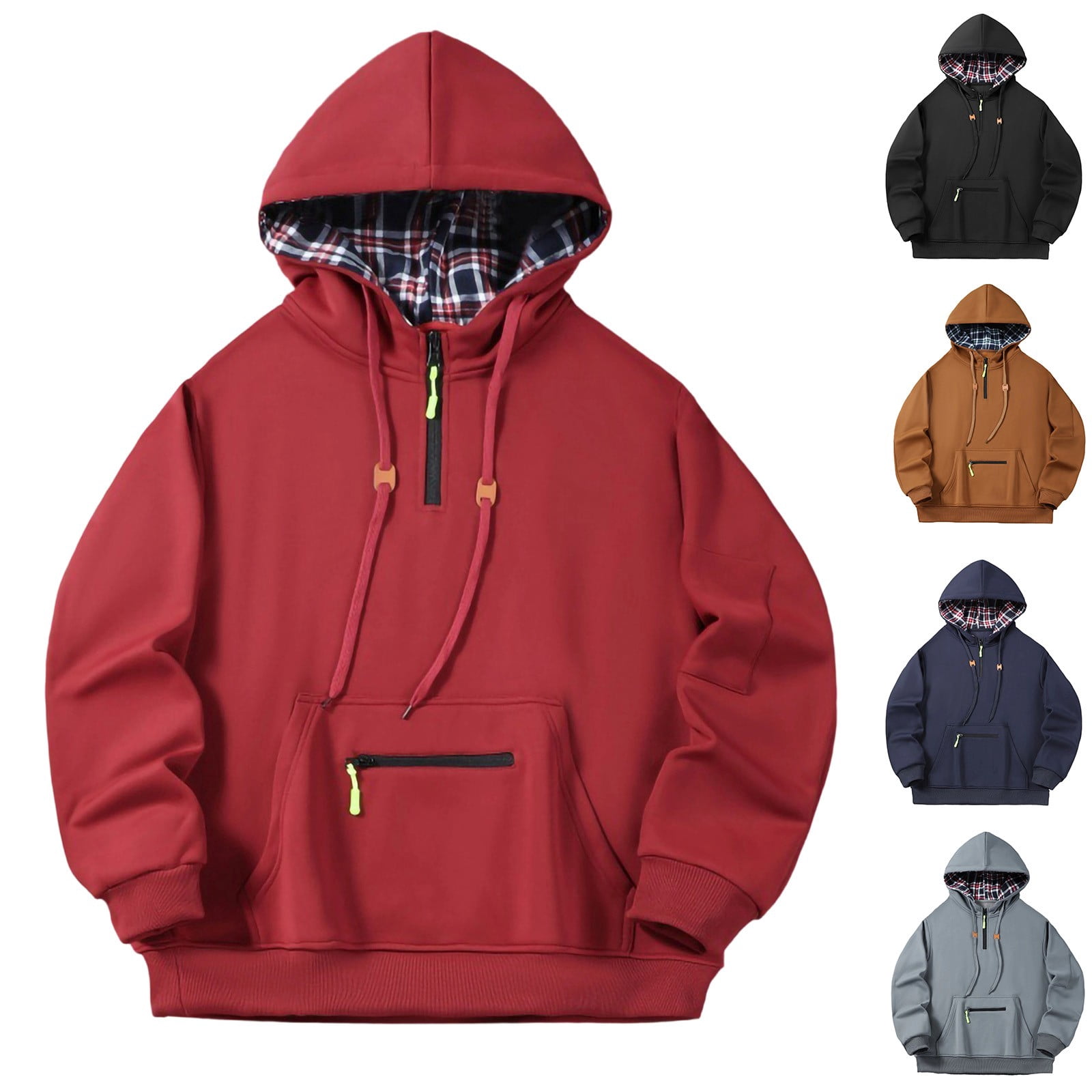 CFLVAEK Oversized Hoodies for Men Casual Fall Long Sleeve Pullover Tops ...
