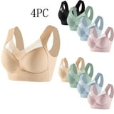 CFLVAEK Plus Size Bras for Women Wireless Push Up Everyday Bra Thin ...