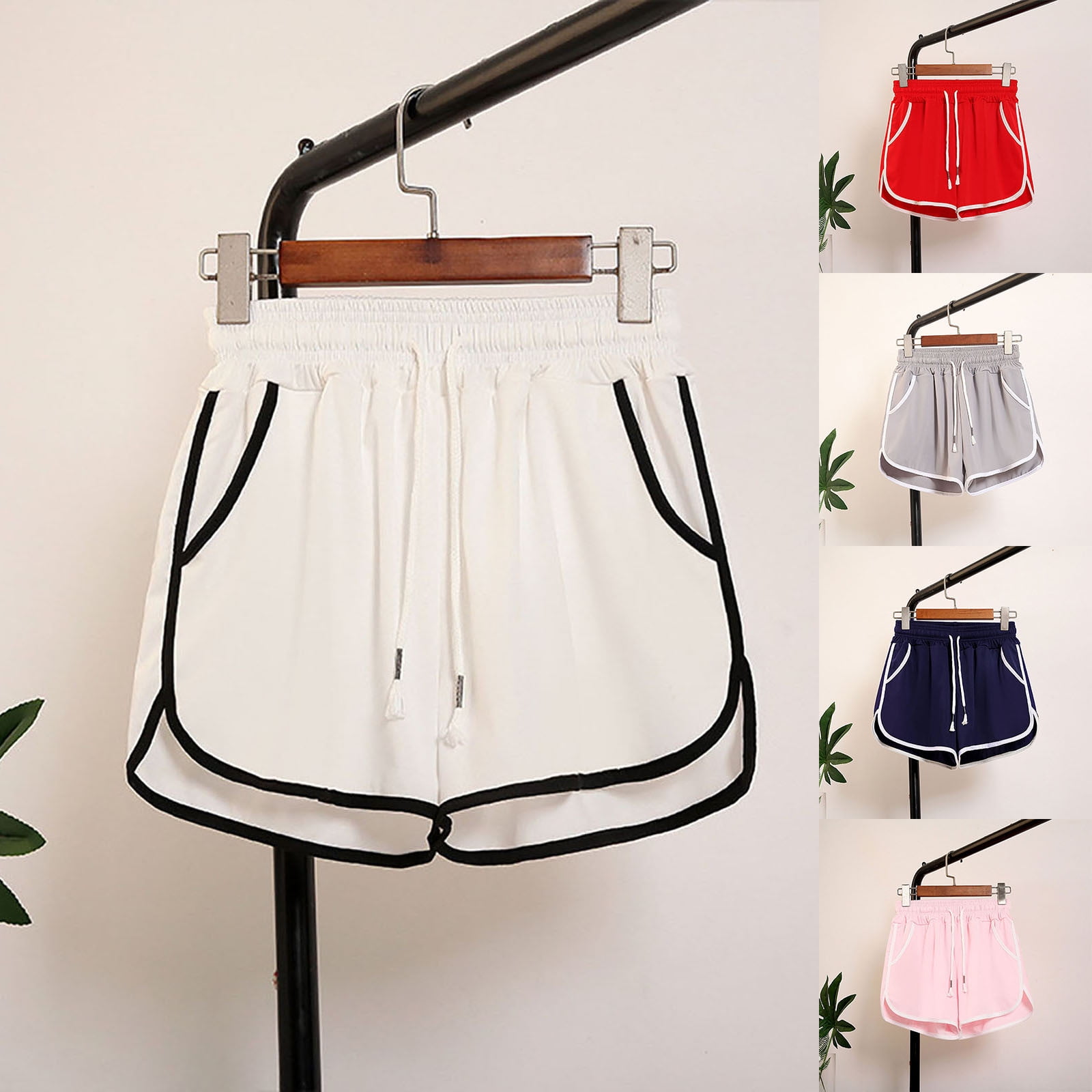 CFLVAEK Plus Size Workout Shorts for Women with Pocket Casual ...