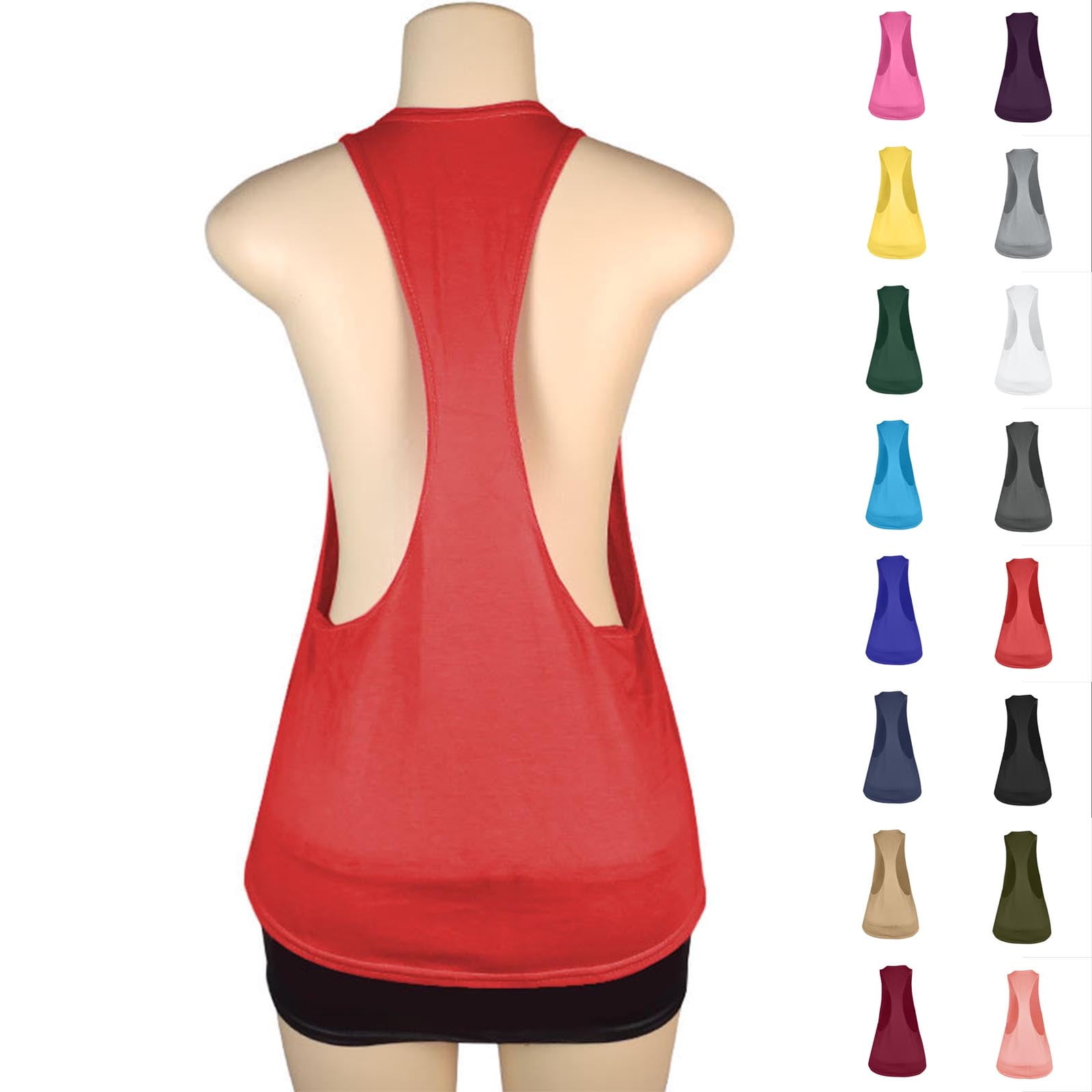 CFLVAEK Racerback Tank Tops for Women Athletic Crewneck Tank Top Loose ...