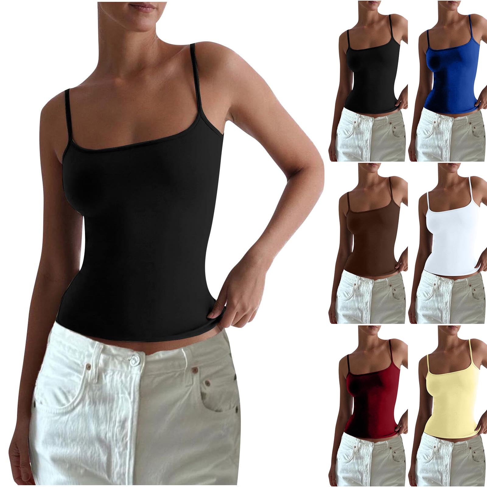 CFLVAEK Womens Summer Tank Tops Going Out Teen Girls Y2k Sleeveless ...