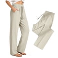 CFLVAEK Workout Pants for Women Quick Dry Drawstring Elastic Waisted ...