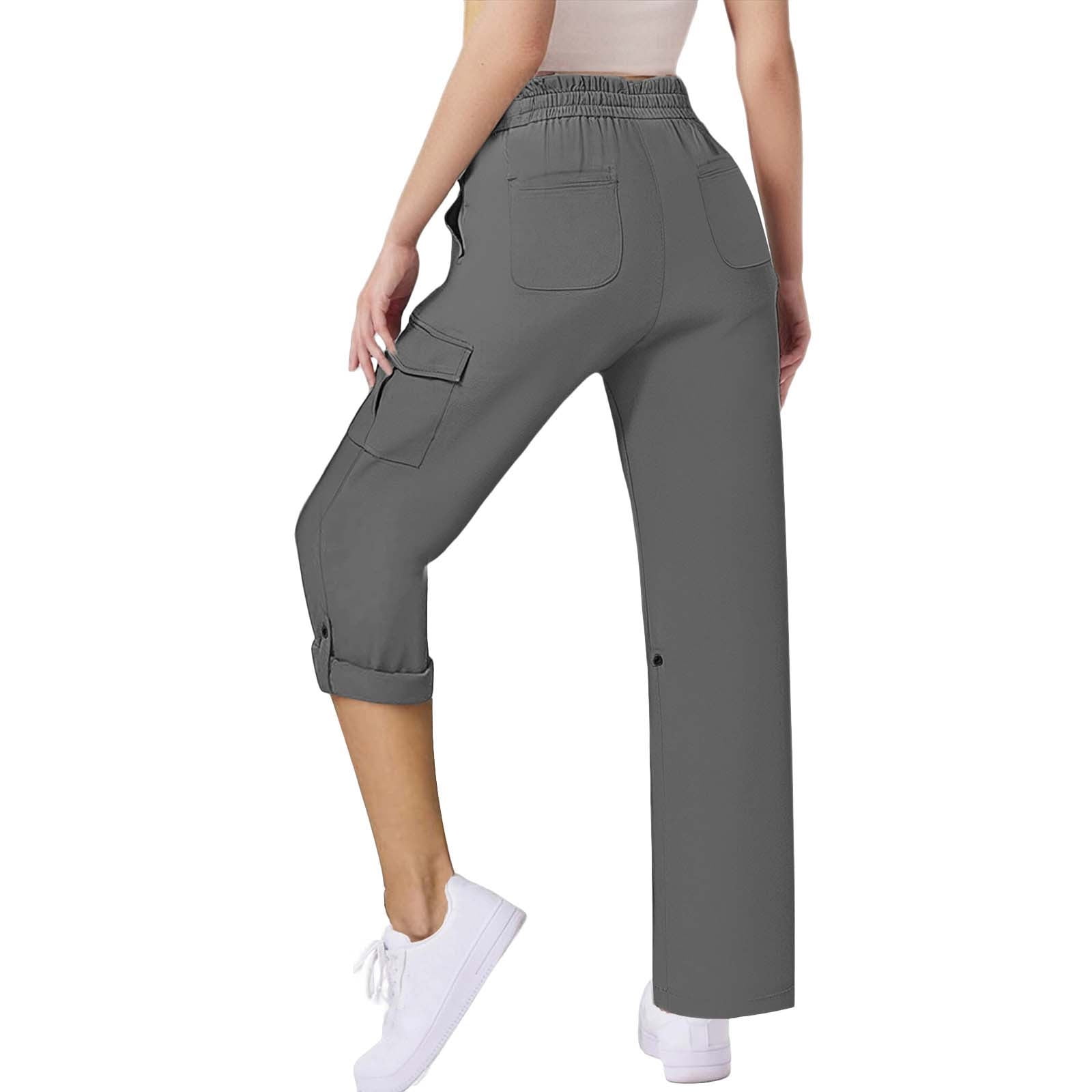 CFMDUC Women's Cargo Pants Quick Dry Water Resistant Roll Up Hiking ...