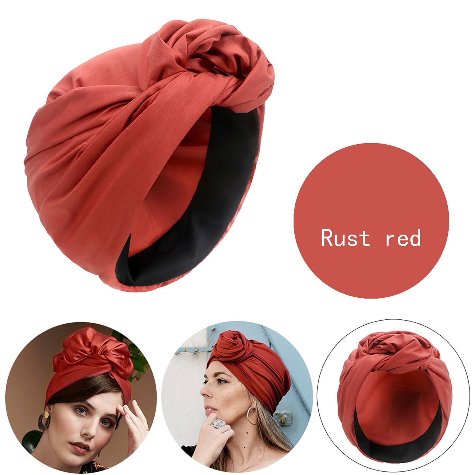 CFMIURAN Turbans Head Scarf, African Turban Head Wraps for Women Solid ...