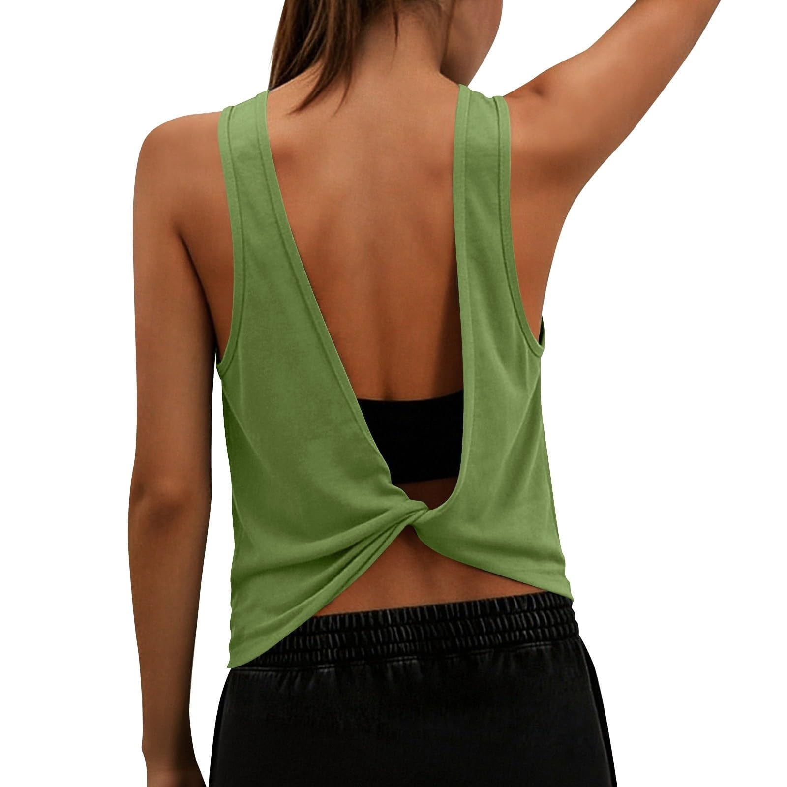 CFMIURAN Women's Sleeveless T-Shirts Crew Neck Tops Dressy Casual ...