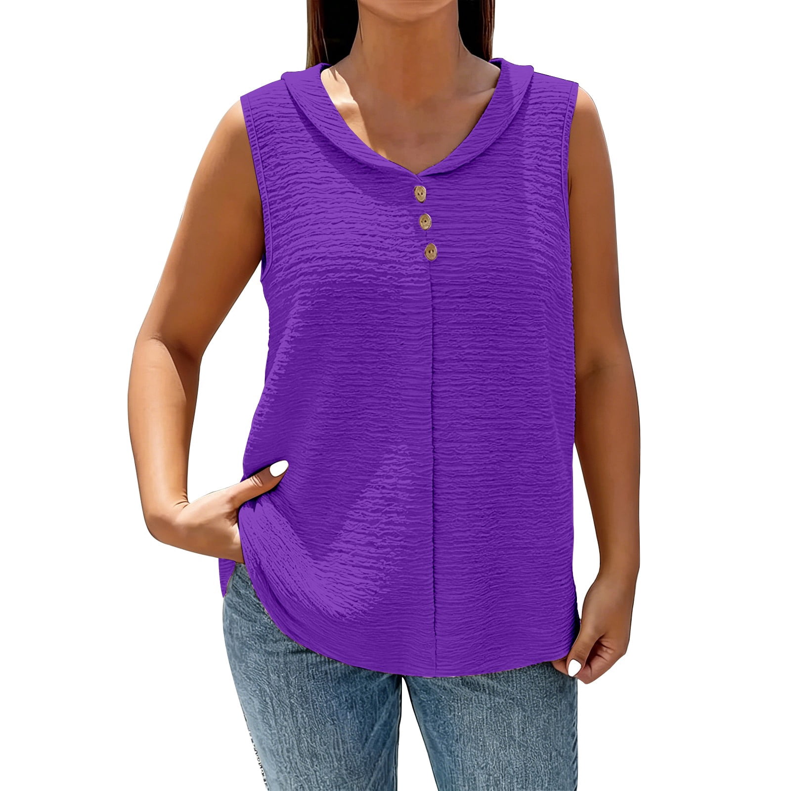CFMIURAN Women's Tanks Camisole Crew Neck Dressy Casual Tops Solid ...