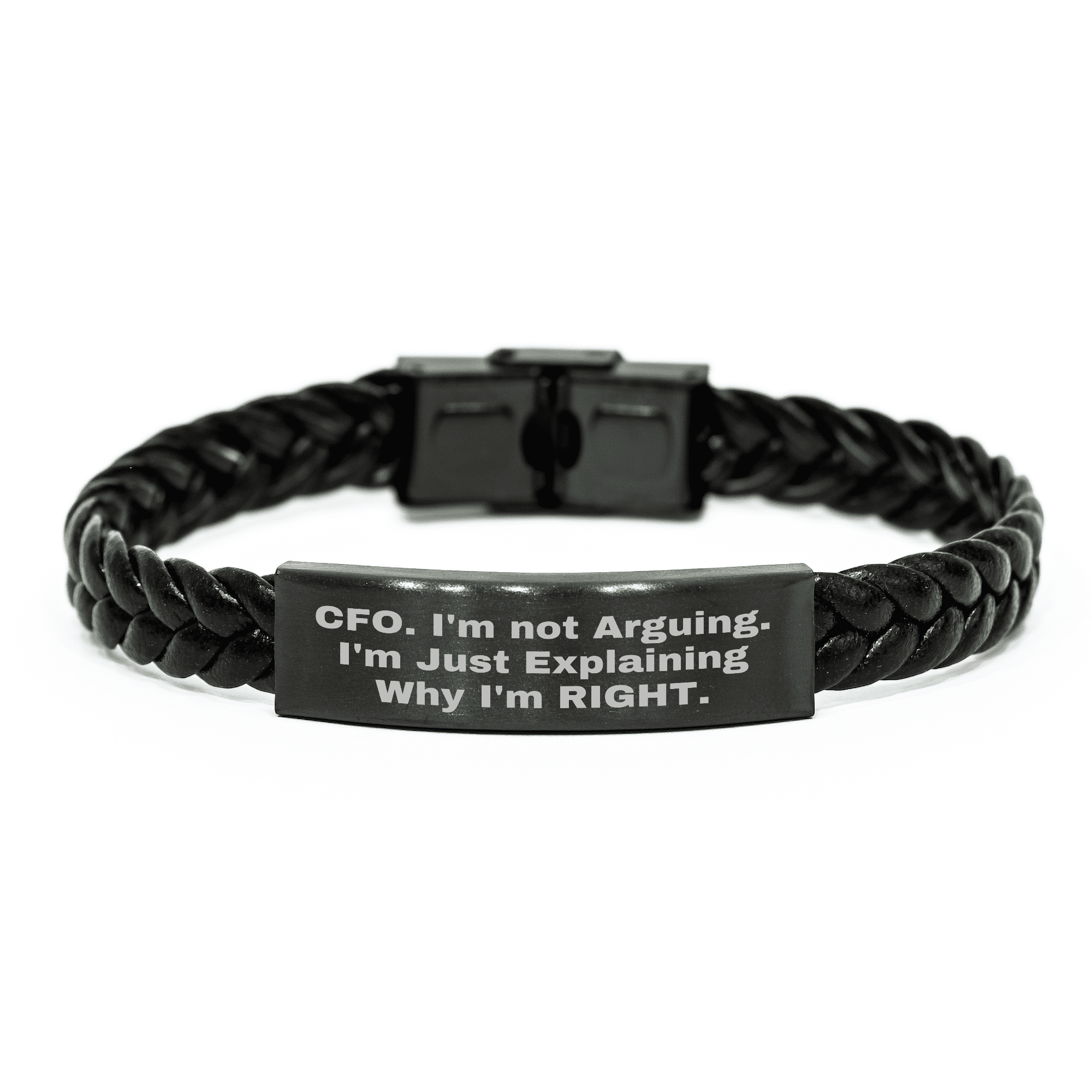 CFO's Wise Words Braided Leather Birthday Unique Gift for Men, Funny ...