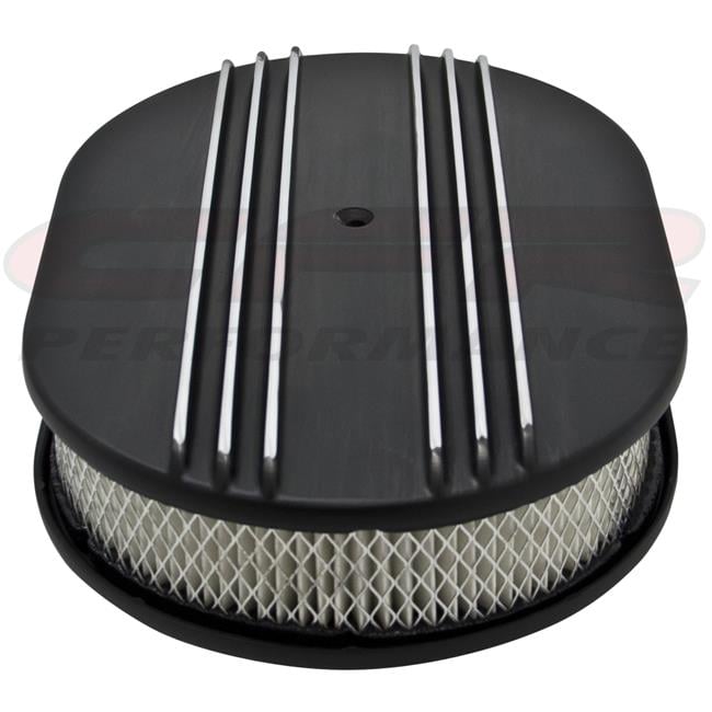 CFR 12 in. Chevy-Ford-Mopar Oval Black Aluminum Air Cleaner - Partial ...