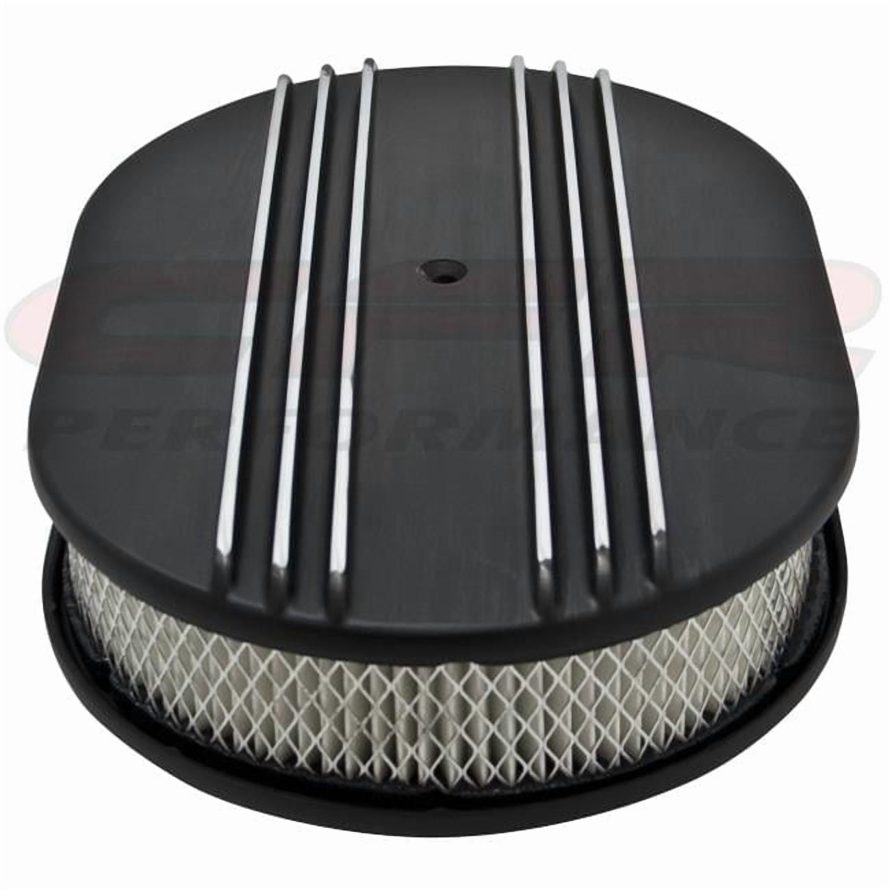 CFR 12 in. Chevy-Ford-Mopar Oval Black Aluminum Air Cleaner - Partial ...