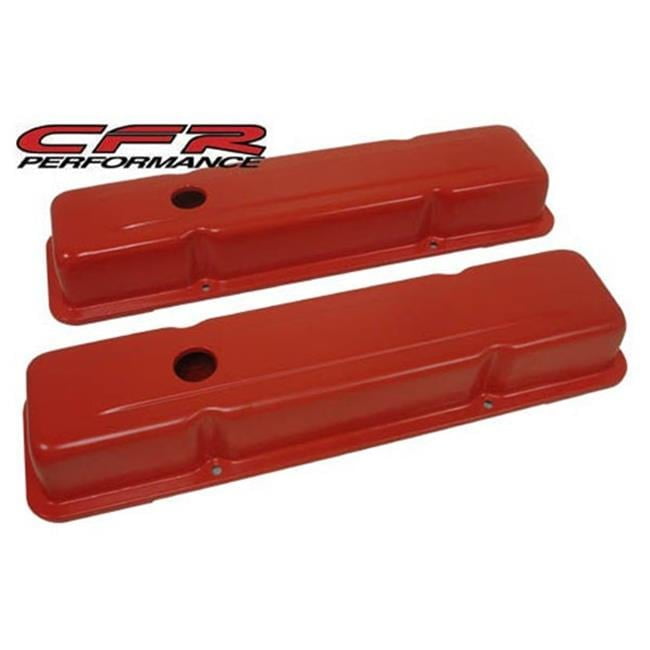 CFR Chevy Small Block 1958-86 Steel Valve Covers - Orange, Short, for ...