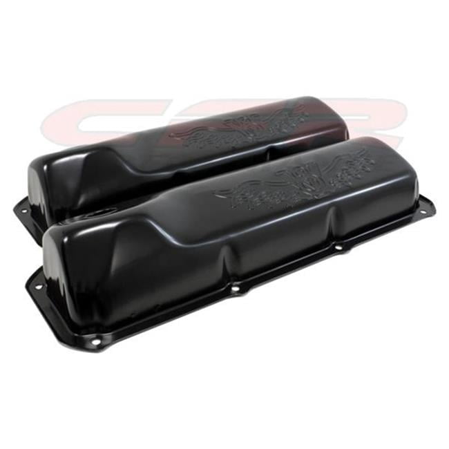 CFR Performance 302 Steel Valve Covers - Black V8 Logo for 1969-82 Ford ...