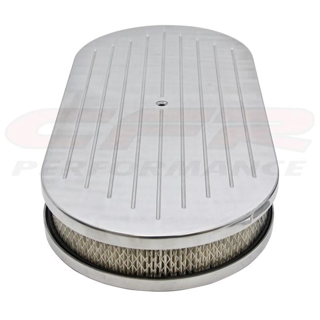 CFR Performance HZ-6029-1-POL 19 in. Oval Polished Aluminum Air Cleaner ...
