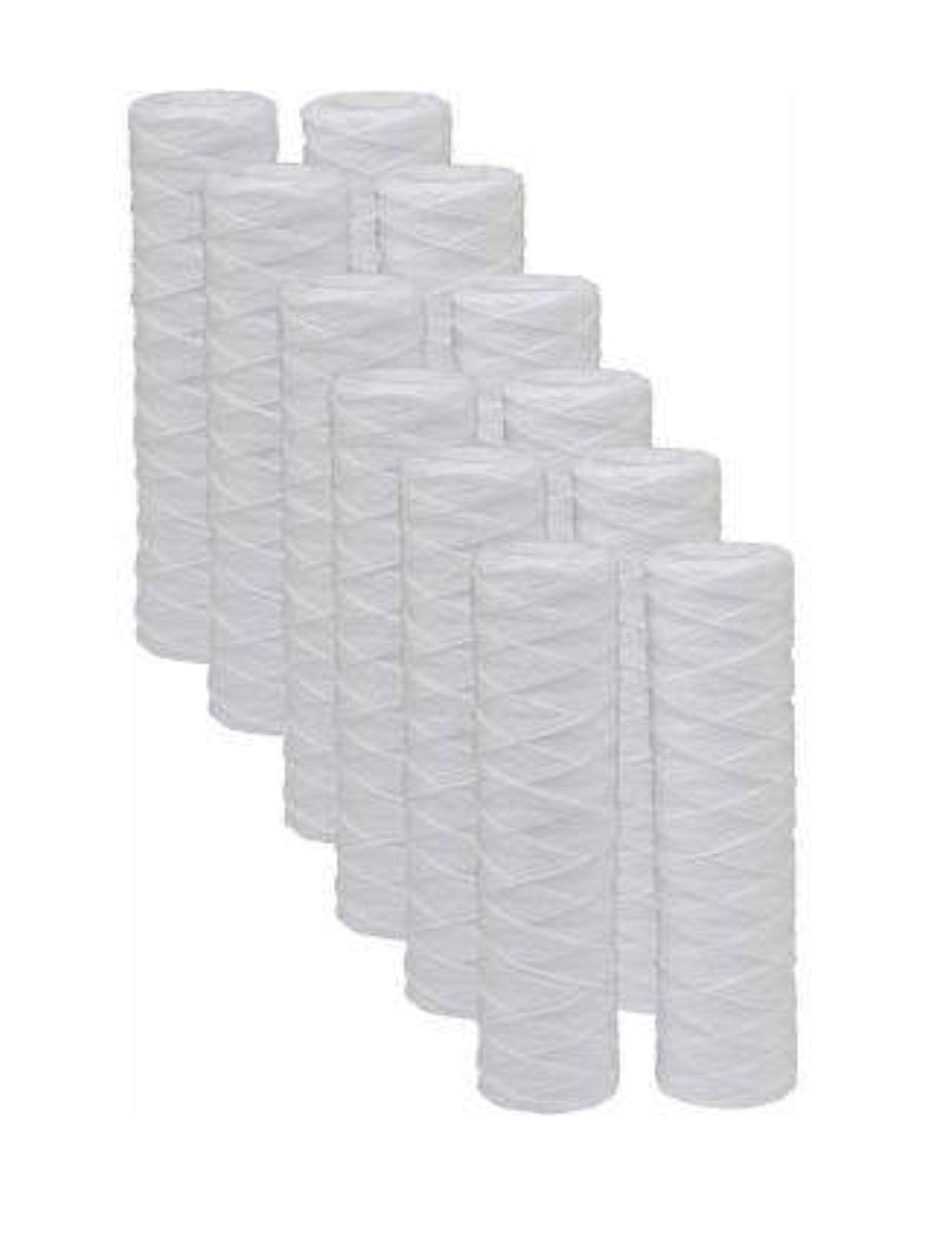 CFS 12 Pack String Wound Sediment Water Filter Cartridges Compatible ...