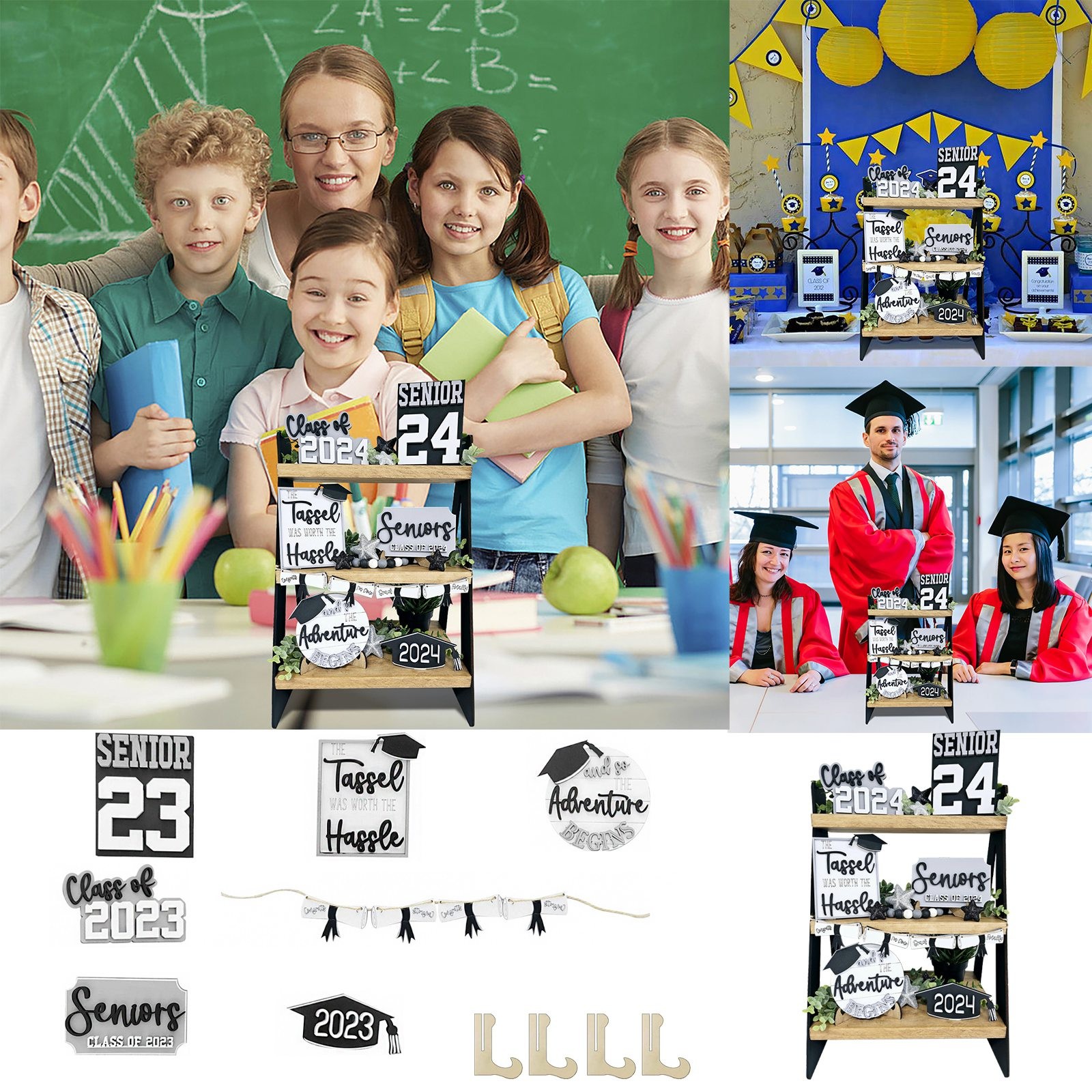 CFS Graduation Party Decorations Layered Decorative Trays Graduation ...