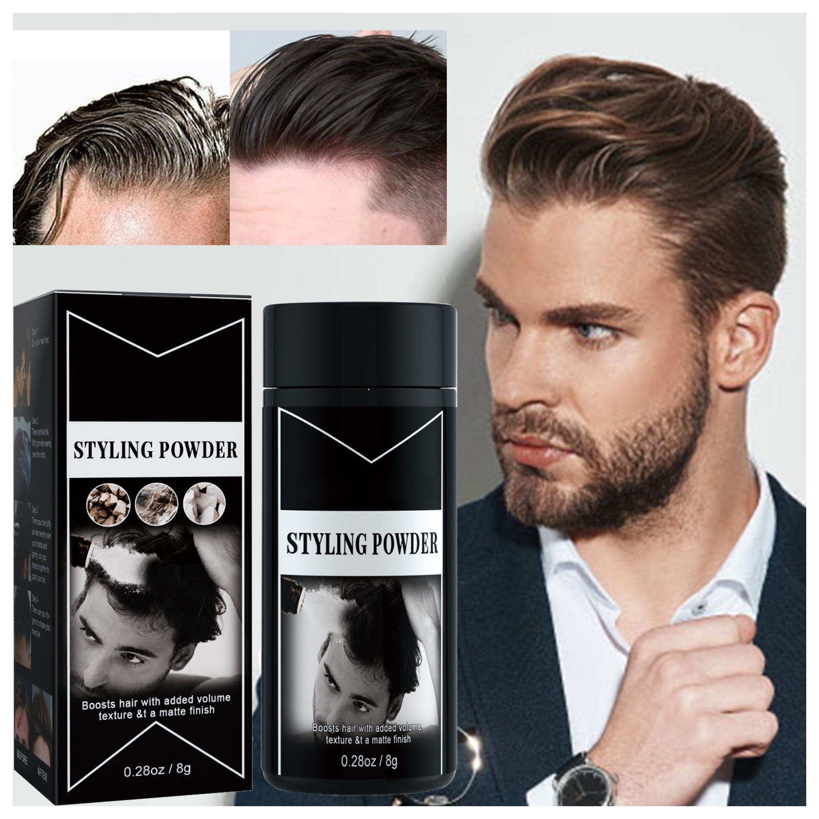 CFS Men'S Styling Texture Powder Hair Lasting Effective Moisturizing ...