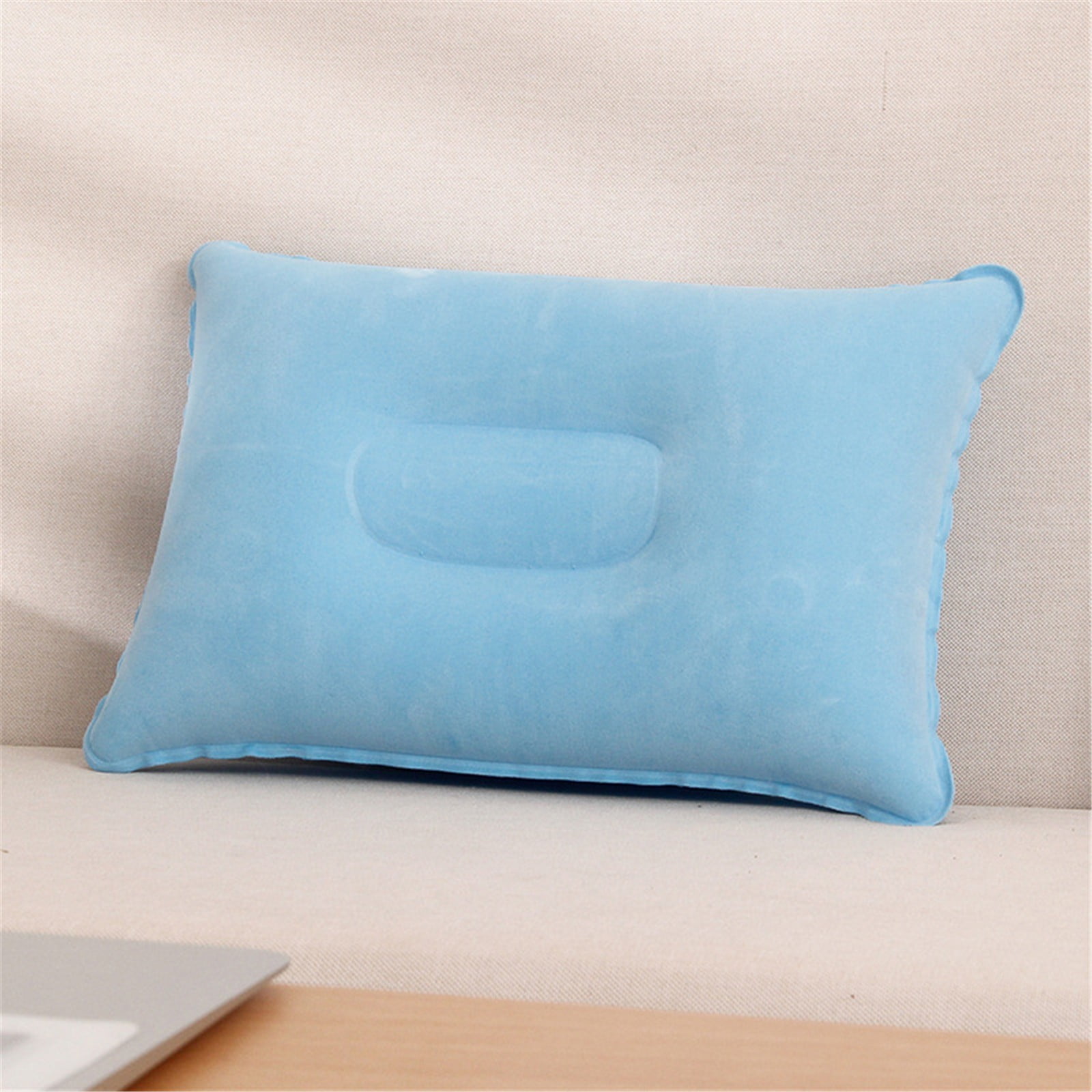 CFS Square Portable Folding Air Inflatable Pillow Double Sided Flocking ...