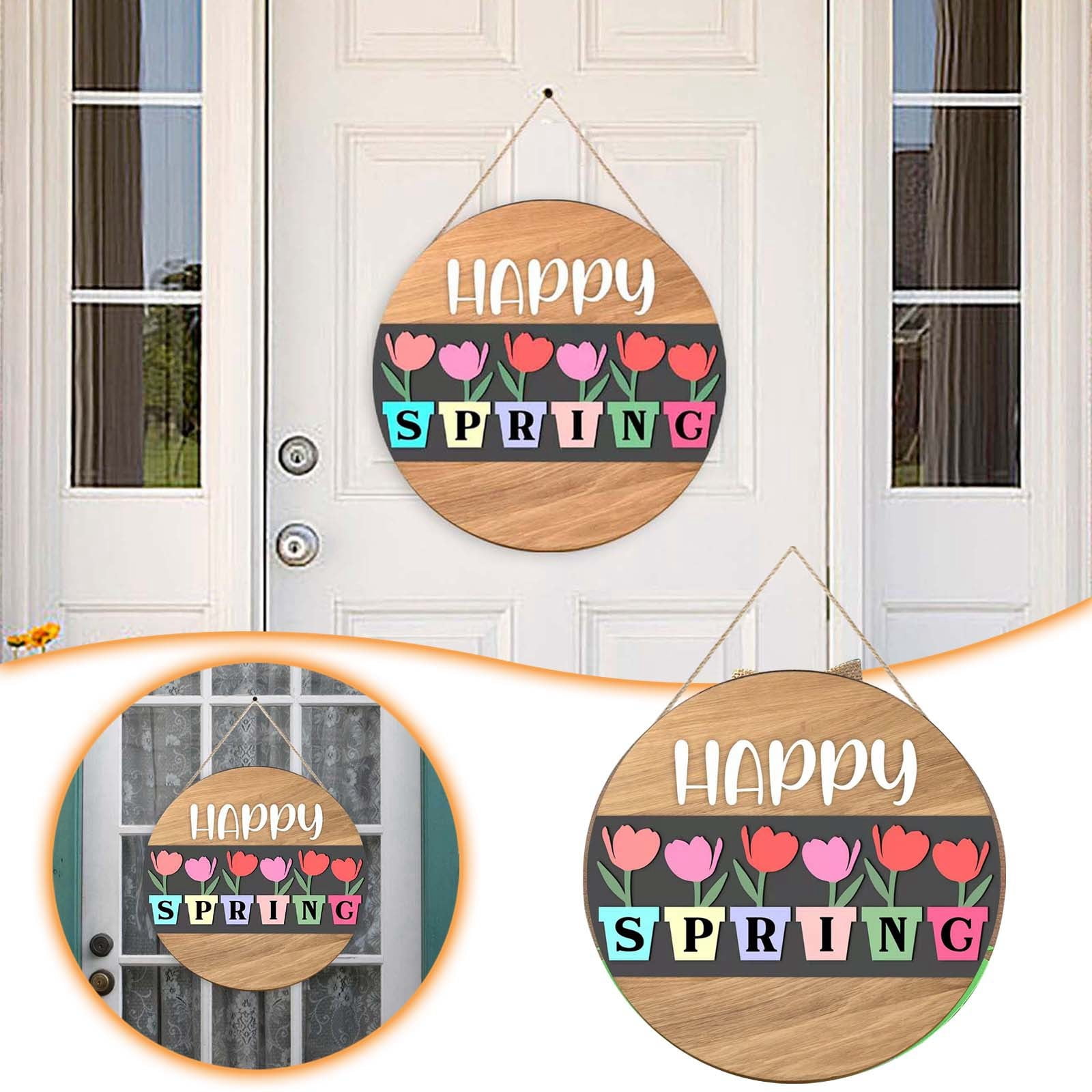 CFS Wooden House Sign House Sign Rustic Wood Wreath Sign Front Door ...