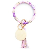 SAYFUT Handmade Wristlet Round Key Ring Chain Leather/ Silicone ...