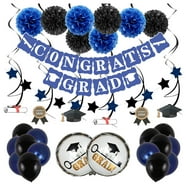 Graduation Party Decorations, Congratulations Graduate Banner Balloons ...