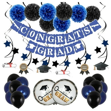 Graduation Party Decorations, Congratulations Graduate Banner Balloons ...