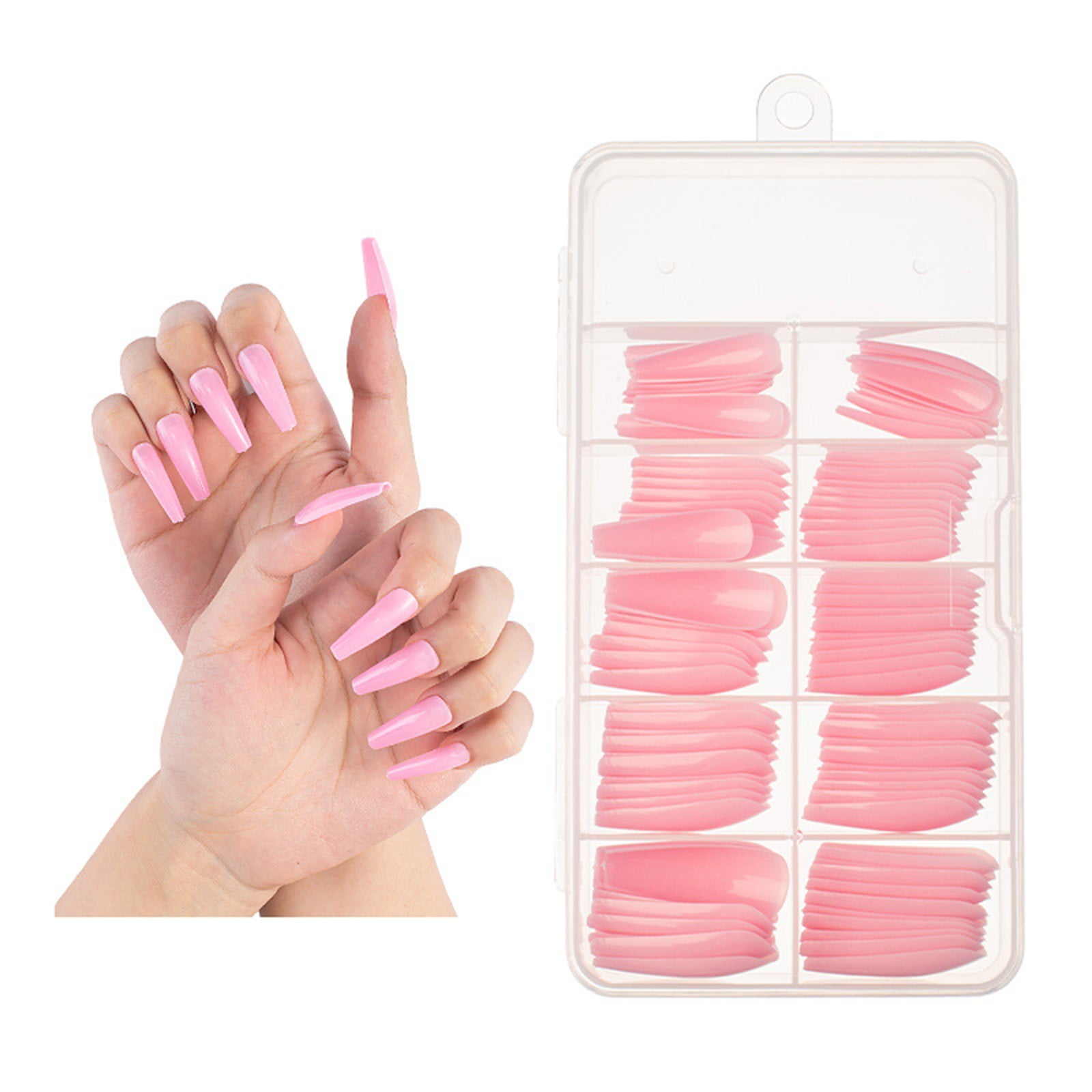 Cfxnmzgr Pro Beauty Tools Nails Colored Long Coffin Press On Nails
