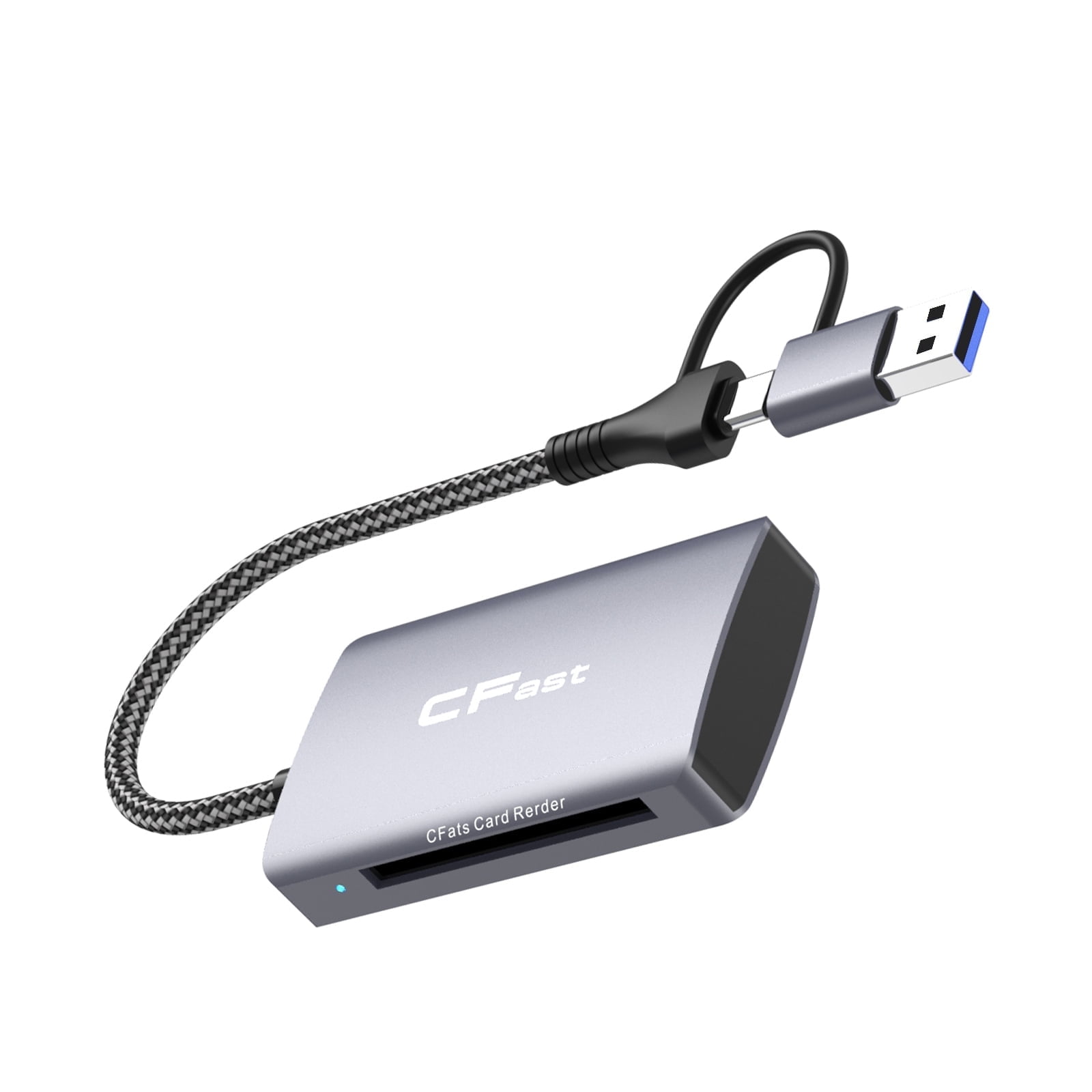 CFast 2.0 Card Reader, USB 3.0 or USB C Port, 1-in-2 CFast Card Reader ...