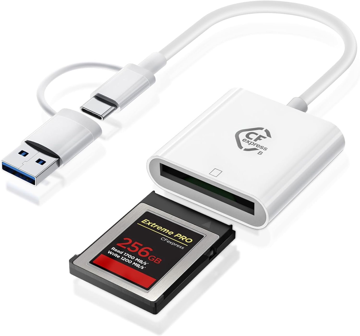 CFexpress Type B Card Reader with USB 3.2 (Gen 2) 10Gbps, & USBC to CF ...