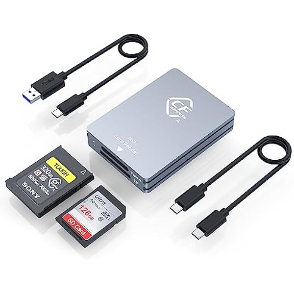 CFexpress Type A and SD Dual-Slot Memory Card Reader, 10Gbps USB 3.2 ...