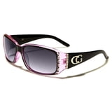 CG Eyewear Rhinestone Studded Narrow Rectangular Fashion Sunglasses UV ...
