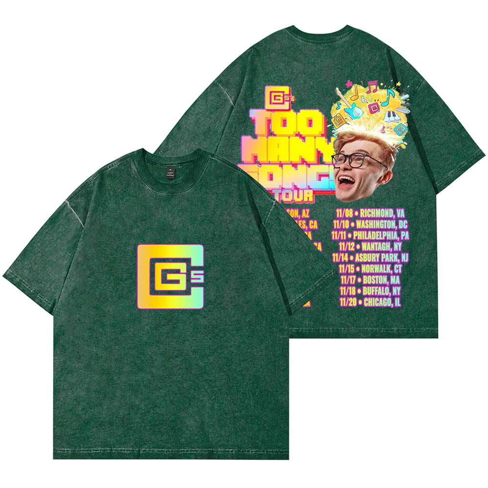 CG5 Too Many Songs Tour Merch Vintage Wash T-Shirts Women Men Cotton ...