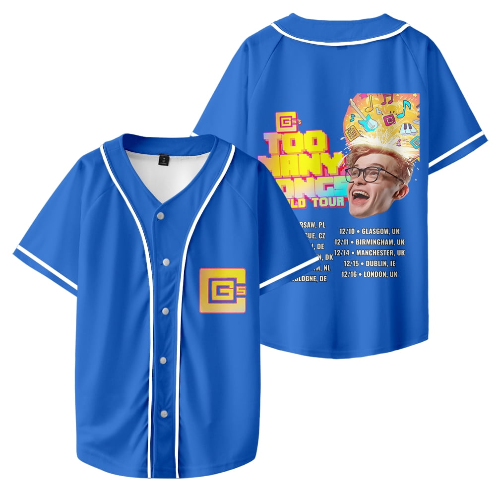 CG5 Too Many Songs World Tour Baseball Jersey Merch Baseball Uniform T ...
