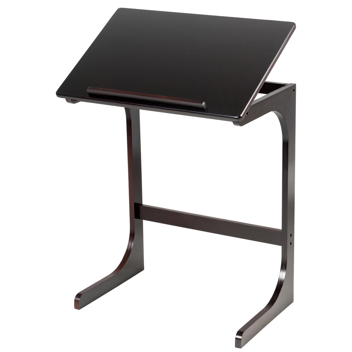 CGDYCF Adjustable Bamboo C-Shape Laptop Desk with 7 Tilting Angles ...