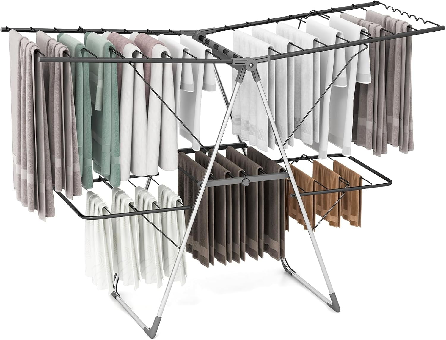 CGDYCF Clothes Drying Rack, Foldable Laundry Drying Rack with 33 Drying ...