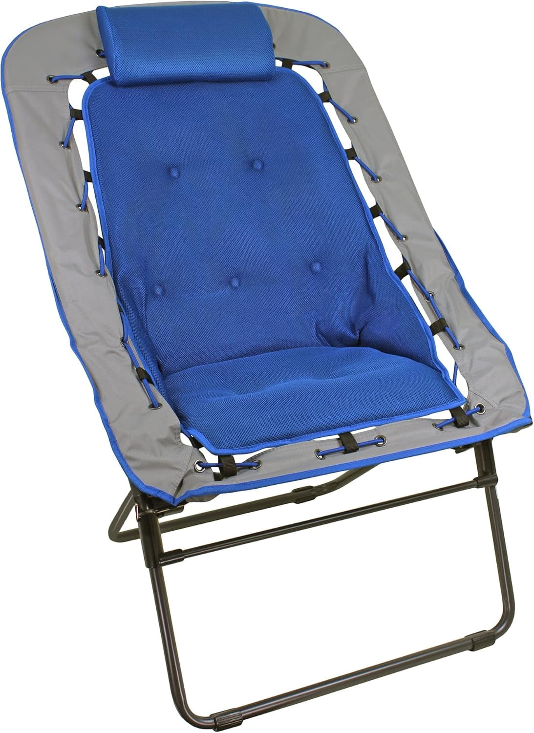 CGDYCF Foldable Air Mesh Bungee Chair with Pillow, Blue/Grey ...