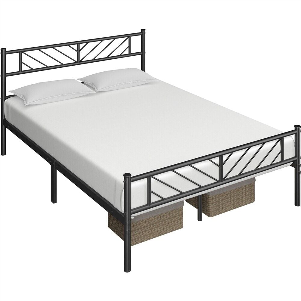 CGDYCF Metal Platform Bed Frame Twin/Full/Queen Size with Arrow Design ...