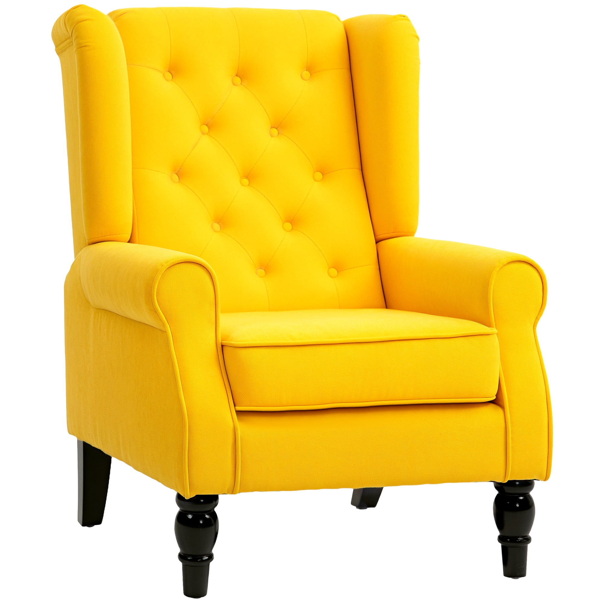 CGDYCF Modern Wingback Accent Chair with Tufted Back, High Armchair ...