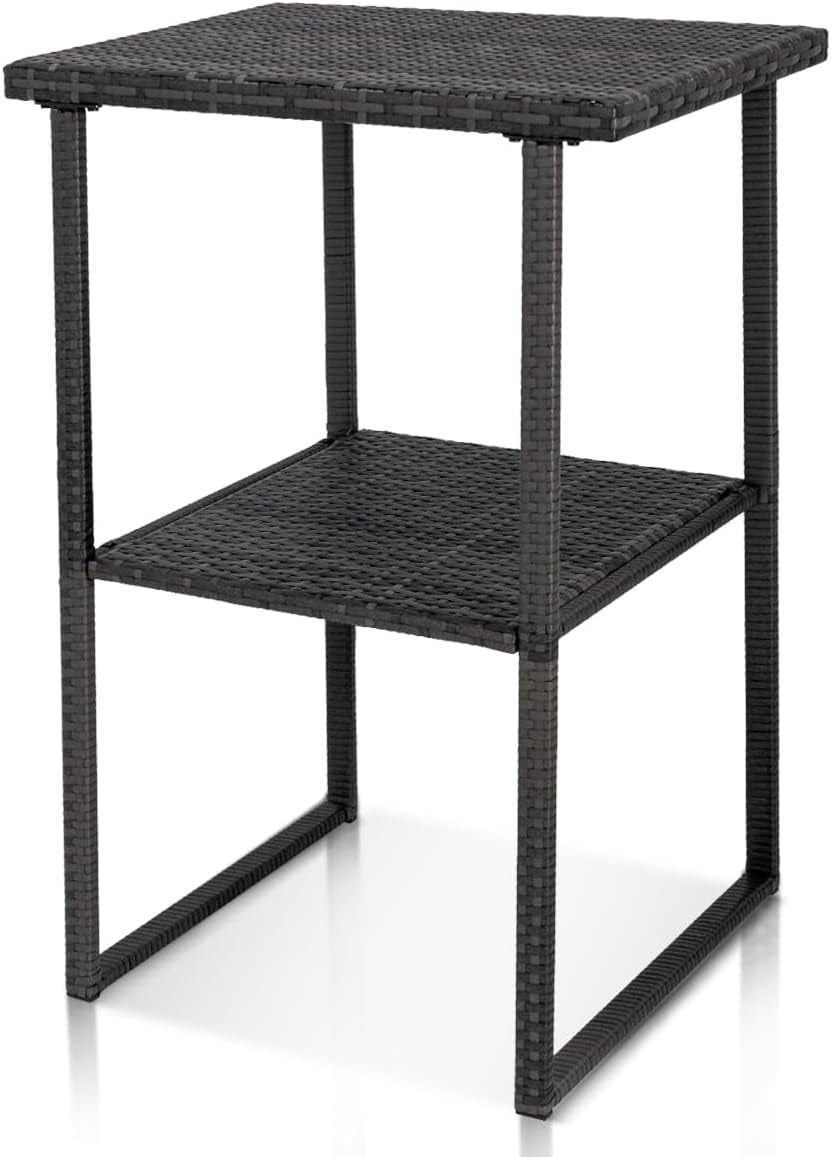 CGDYCF Outdoor Wicker Bar Table, 36 Inch Counter Height Patio High Top ...