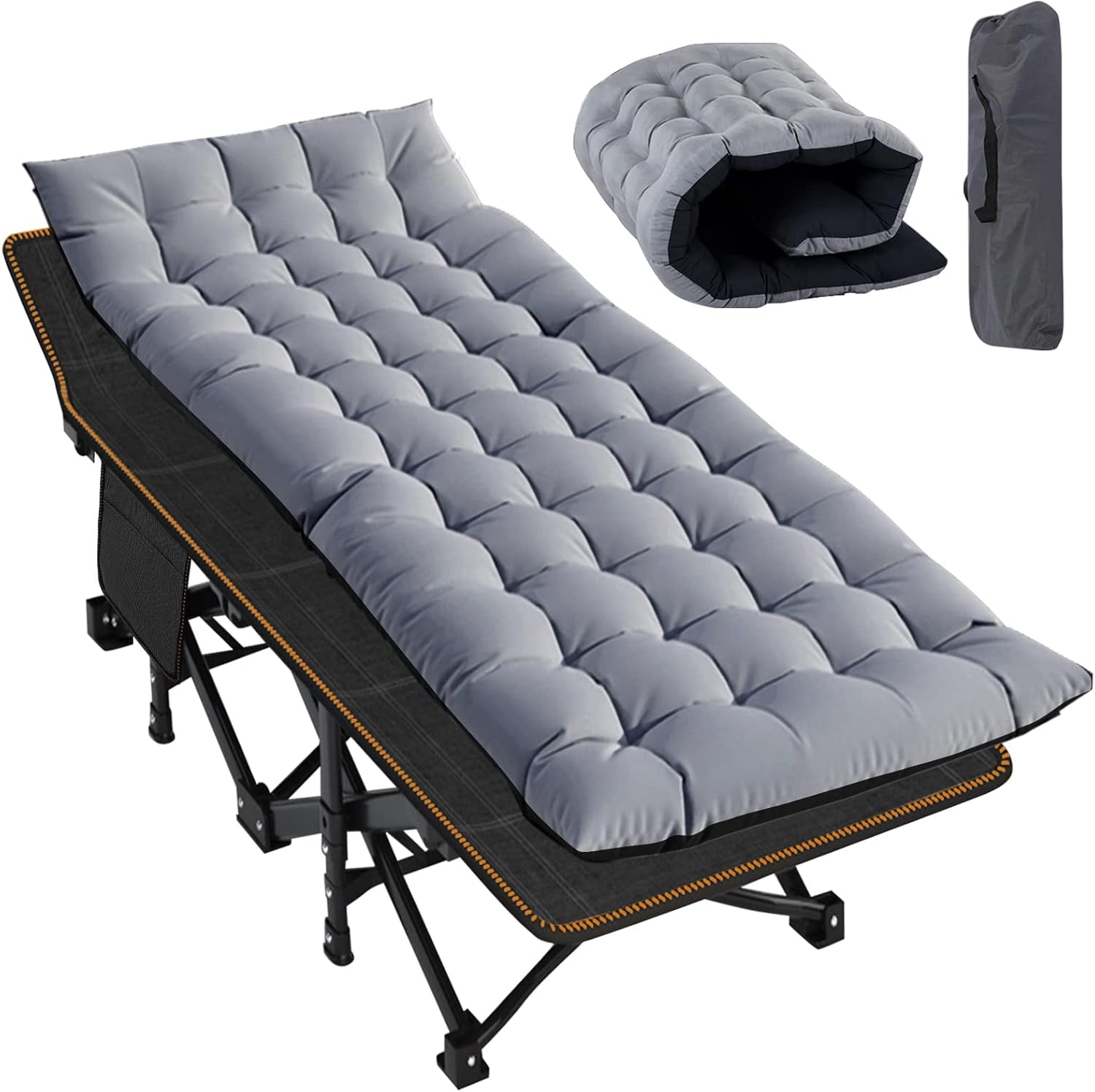 CGDYCF Oversized Folding Camping Cot for Adults, 78" x 32" XXL Heavy ...