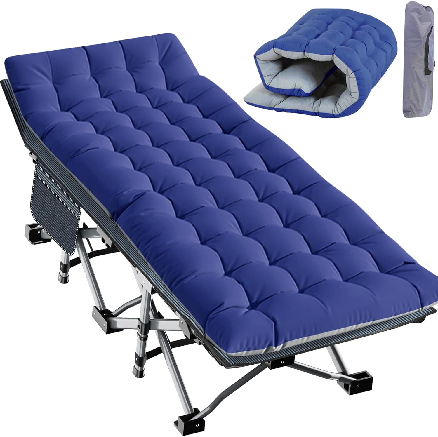 CGDYCF Oversized Folding Camping Cot for Adults, 78" x 32" XXL Heavy ...