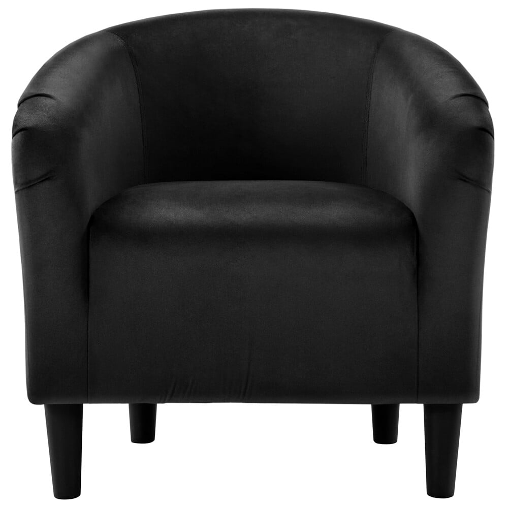 CGDYCF Velvet Barrel Accent Chair with Removable Cushion and Curved ...