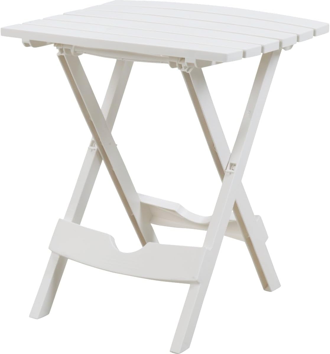 CGDYCF White Folding Patio Side Table, Quik-Fold Resin Outdoor End ...