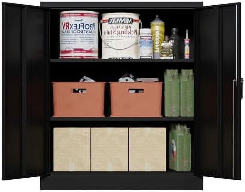 CGFHYP Locking Metal Cabinet with 2 Door and 4 Adjustable Shelves for ...