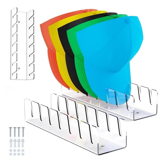 CGHWBEA Hat Organizer, Clear Plastic Baseball Cap Display Rack, Cap ...