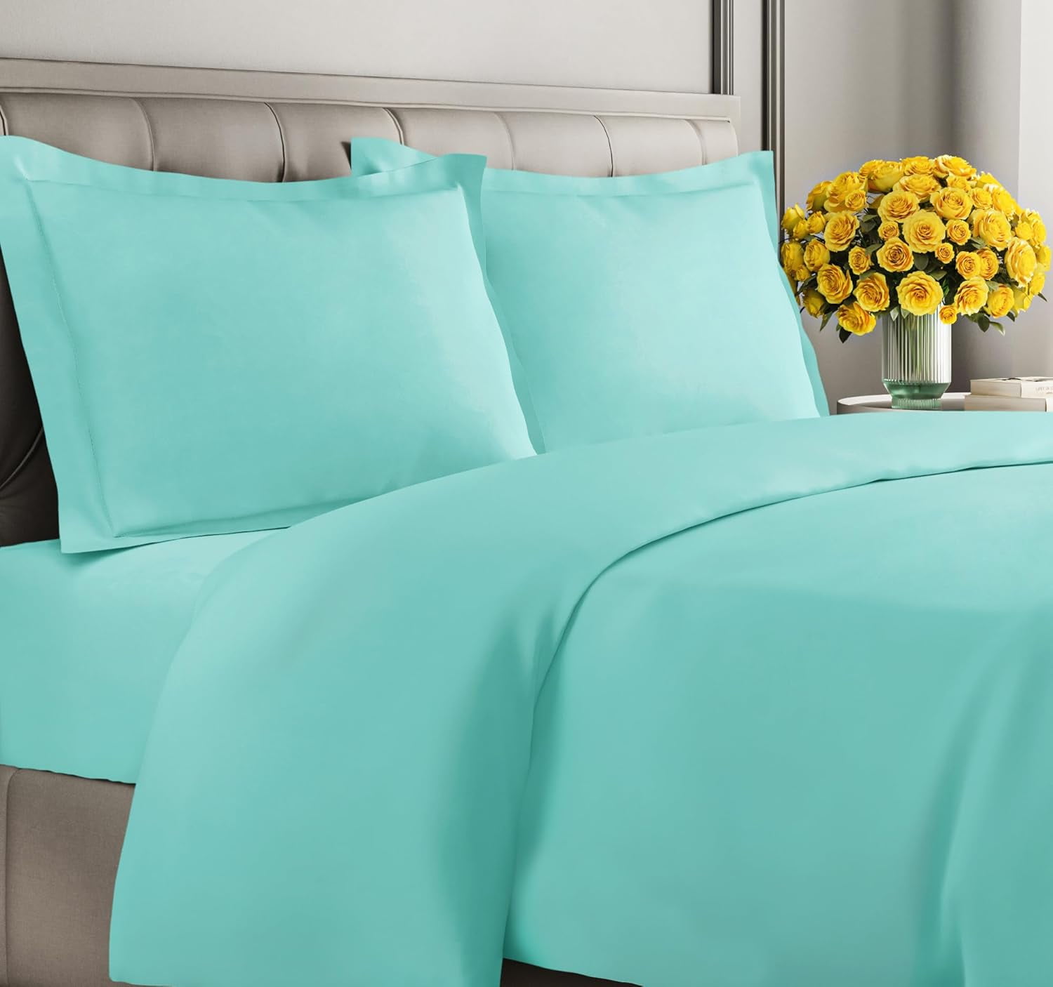 CGK Linens 3-Piece Premium Duvet Cover Set - Full Size Soft Comforter ...