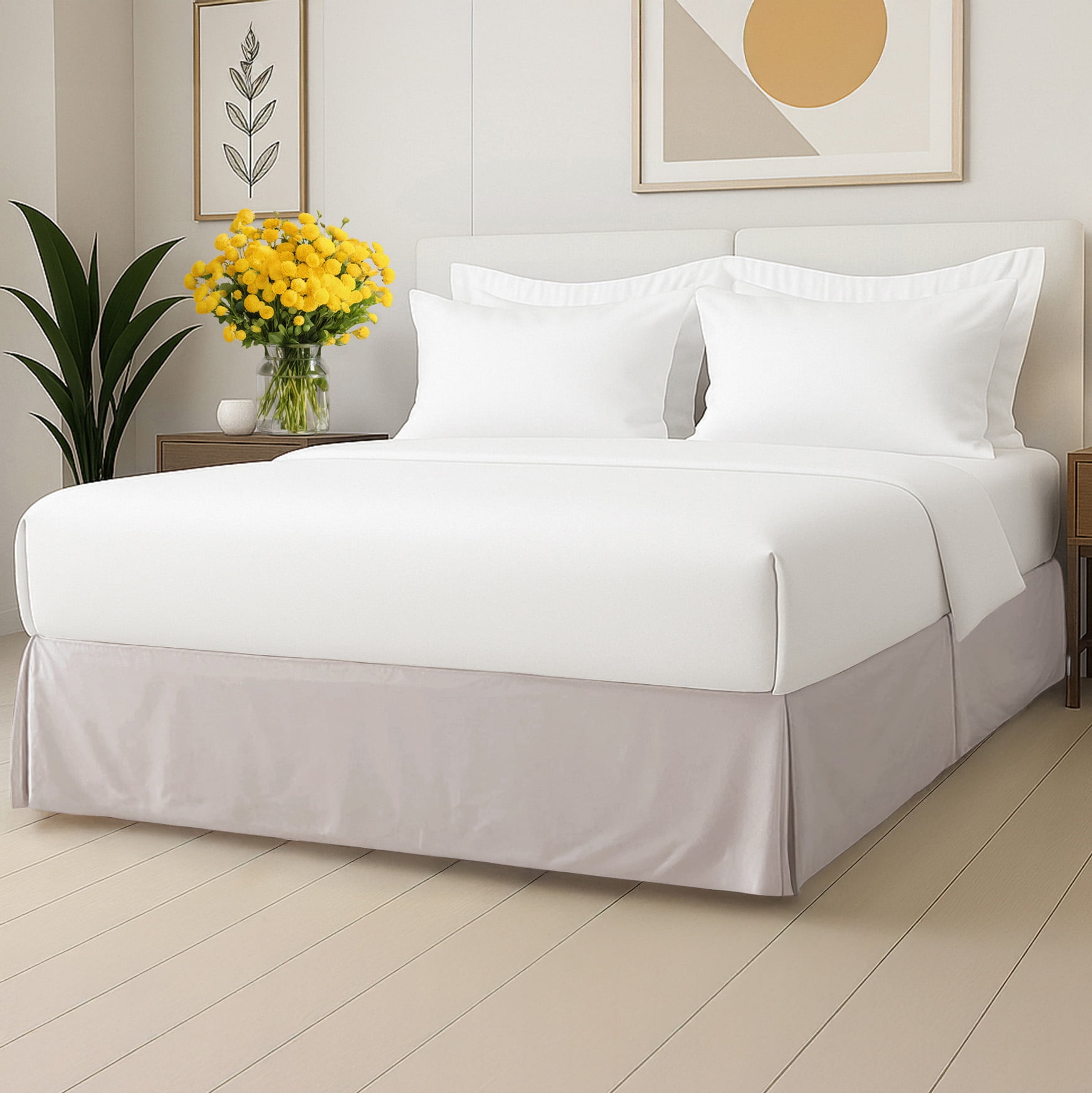 CGK Linens Premium Pleated Polyester Bed Skirt - Walmart.com