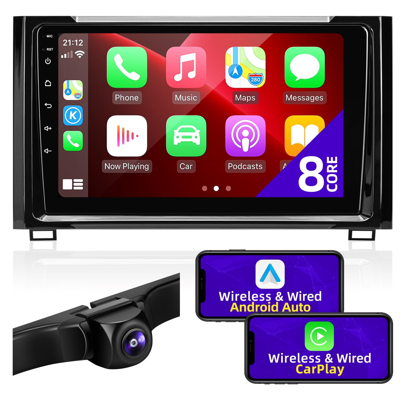 CGOGC Android Car Radio Upgrade Compatible with Wireless Android Auto 8 ...