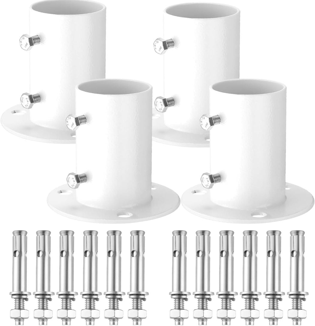 CGRP 4 Pieces 304 Stainless Steel Deck Flanges White Flange Rod End ...